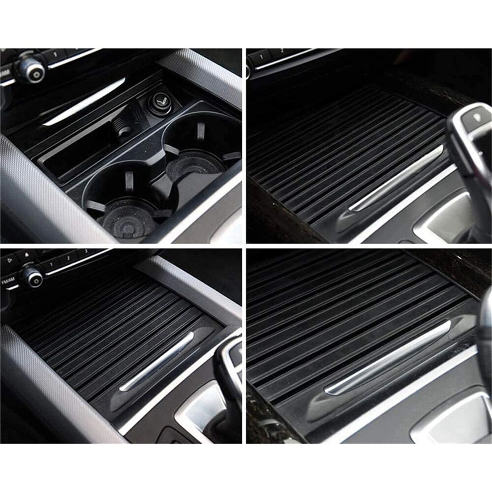 Center Console Cup Holder Tray Roller Blind Cover For BMW F15 F85 X5 ...