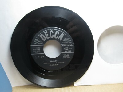 Old 45 RPM Record Set Decca Souvenir Album 9-159 -Al Jolson - Sides 1-2 ...