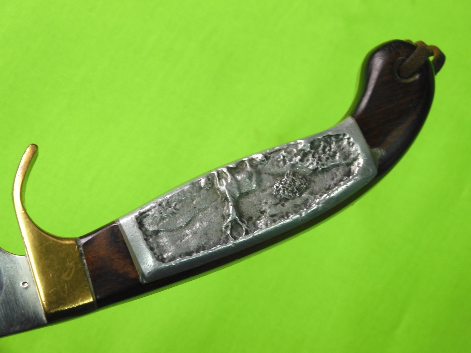 RARE Vintage US Olsen OK Deer Pewter Inlay Hunting Knife w/ Sheath | eBay