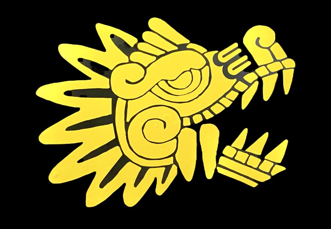 Aztec QUETZALCOATL Mayan KUKULKAN Sticker Decal, for laptop, Guitar ...