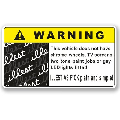 2 x illest Warning Vinyl Sticker Laptop Travel Luggage #4998Â | eBay UK