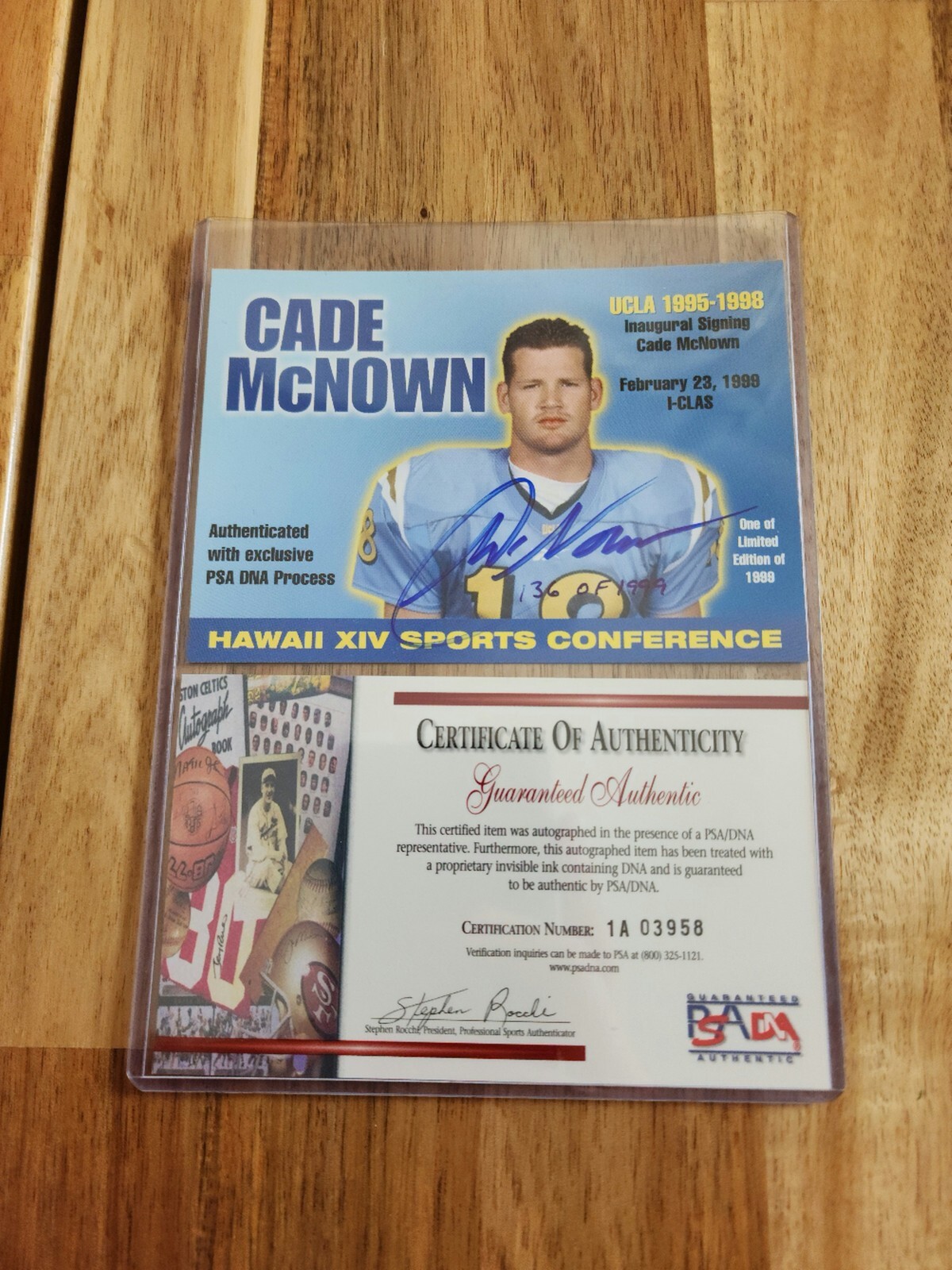 Cade McNown signed 3.5x5 Photo UCLA - Chicago Bears autographed - PSA ...