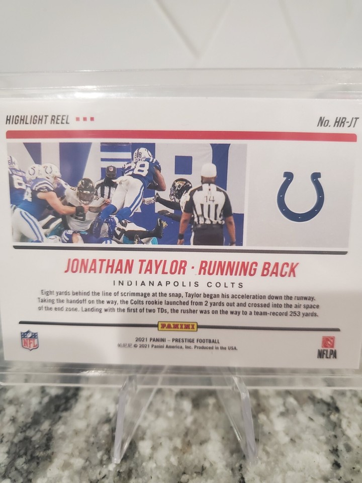 Jonathan Taylor 2021 Panini Prestige - Highlight Reel #HR-JT Indiapolis ...