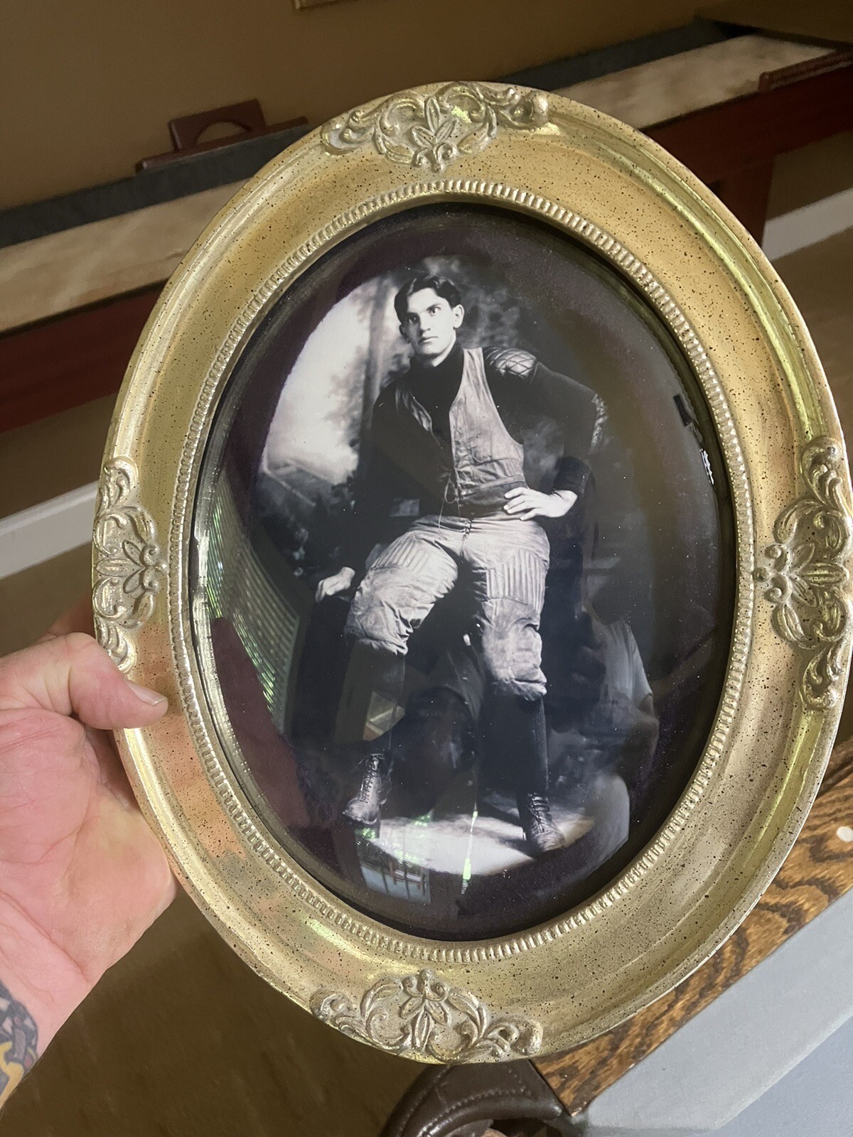 Vintage American Football Print, George ‘Germany’ Schultz,Glass Frame ...