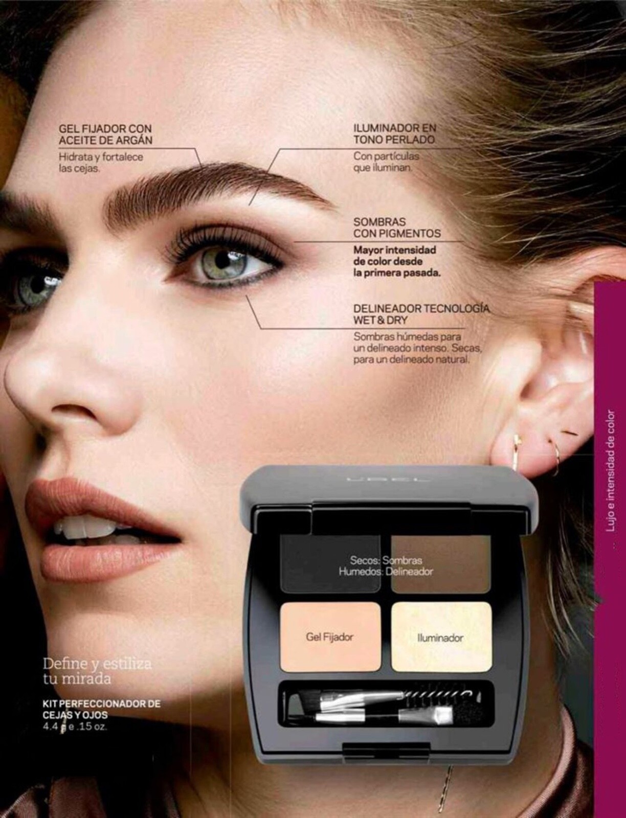 L'Bel Brow and Eye Perfecting Kit, Shadow-Eyeliner, Illuminator, Gel ...