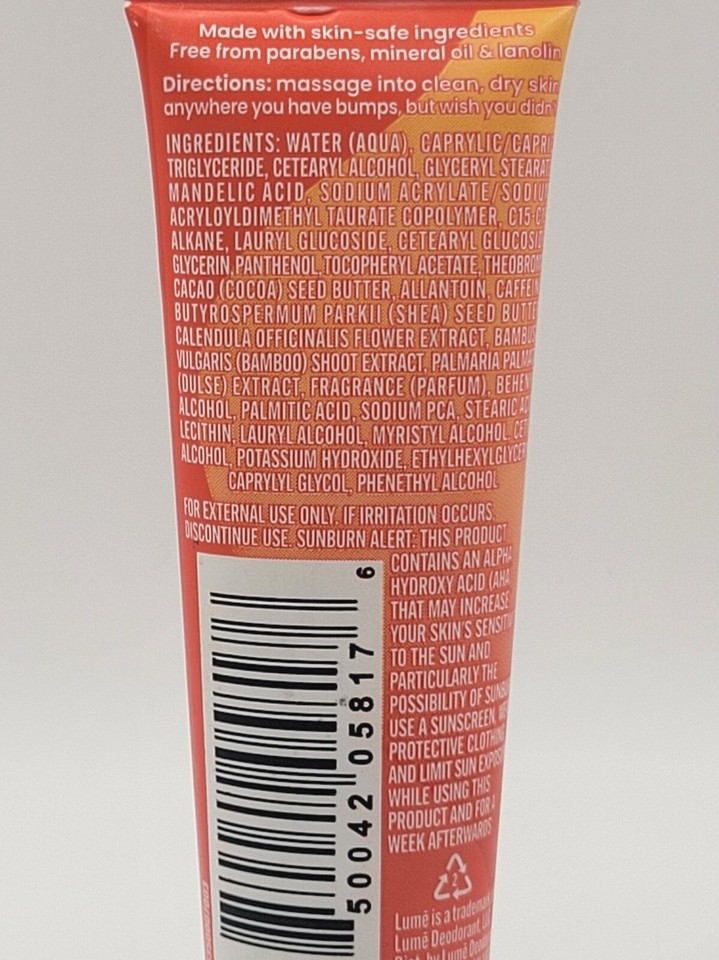 Lume Acidified Body CREAM - 1 oz CLEAN TANGERINE Travel Size ...