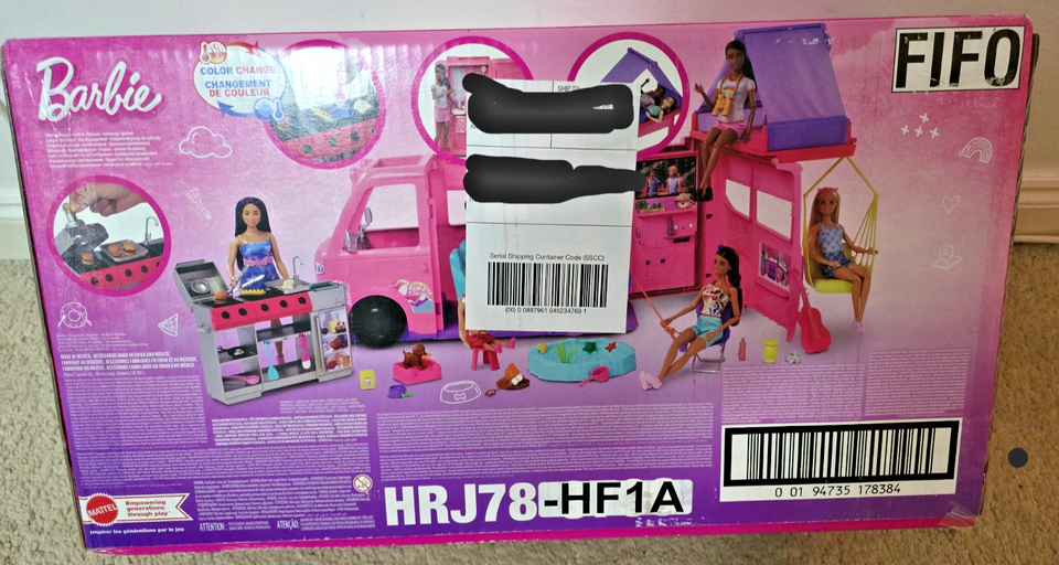 Barbie Dream Camper Playset w Roof Tent, 60+ Accessories Brand New ...
