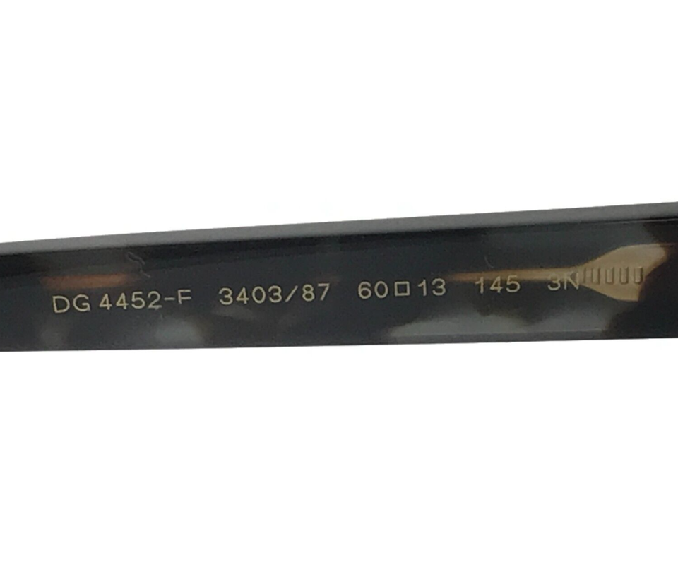 Dolce & Gabbana Sunglasses DG4452-F 3403/87 Black on Grey Havana Asian ...