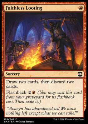 MTG Magic the Gathering Faithless Looting (128/265) Eternal Masters NM ...