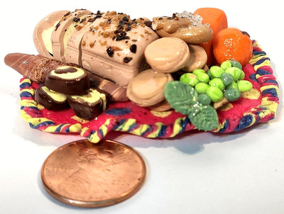 1pc Clay Scones, Cheese, Grapes, Bread Stick, Pretzel, Braided Loaf ...