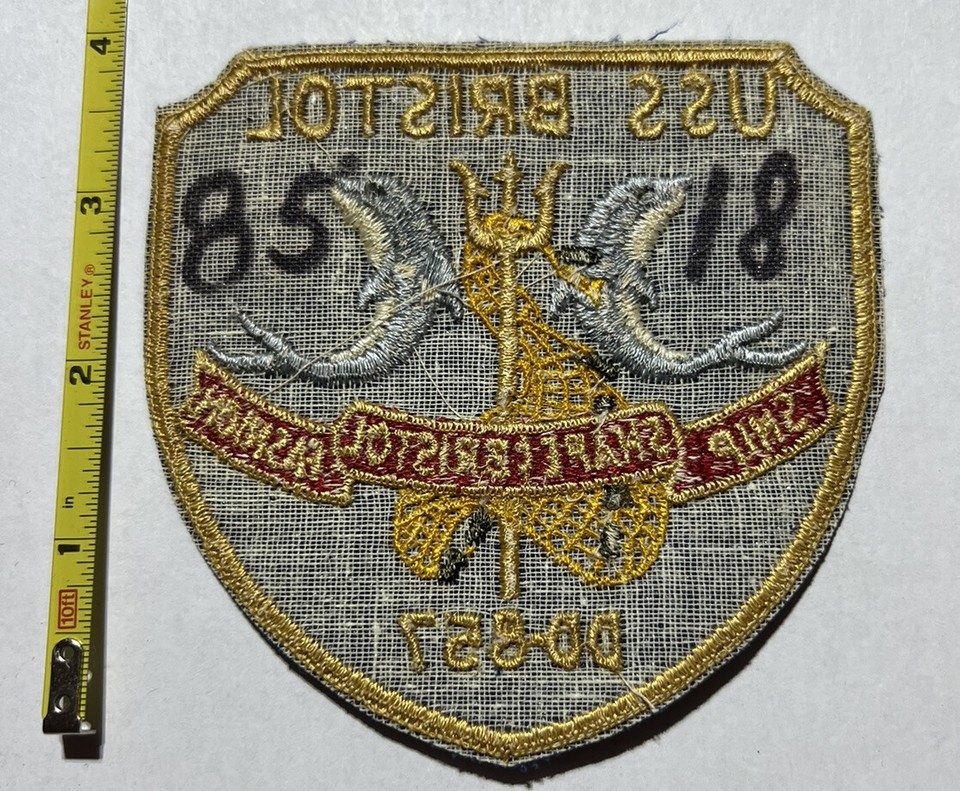 Extremely Rare USS Bristol (DD-857) Destroyer Ship Patch. Rare!!! | eBay