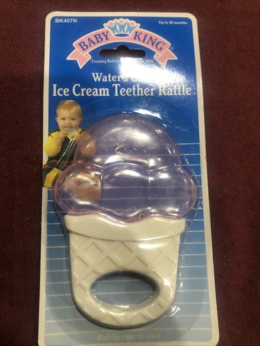 baby king water filled ice cream teether rattle | eBay