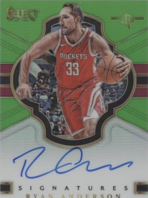 2017-18 Panini Select - Signatures Ryan Anderson #SIG-RA Neon Green ...