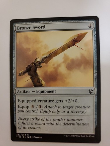 MTG Magic The Gathering Card Bronze Sword Artifact Equipment Theros Beyond Death | eBay