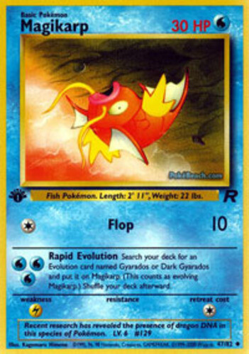 Pokemon - Magikarp - 47/82 - Uncommon - 1st Edition - Team Rocket - NM ...