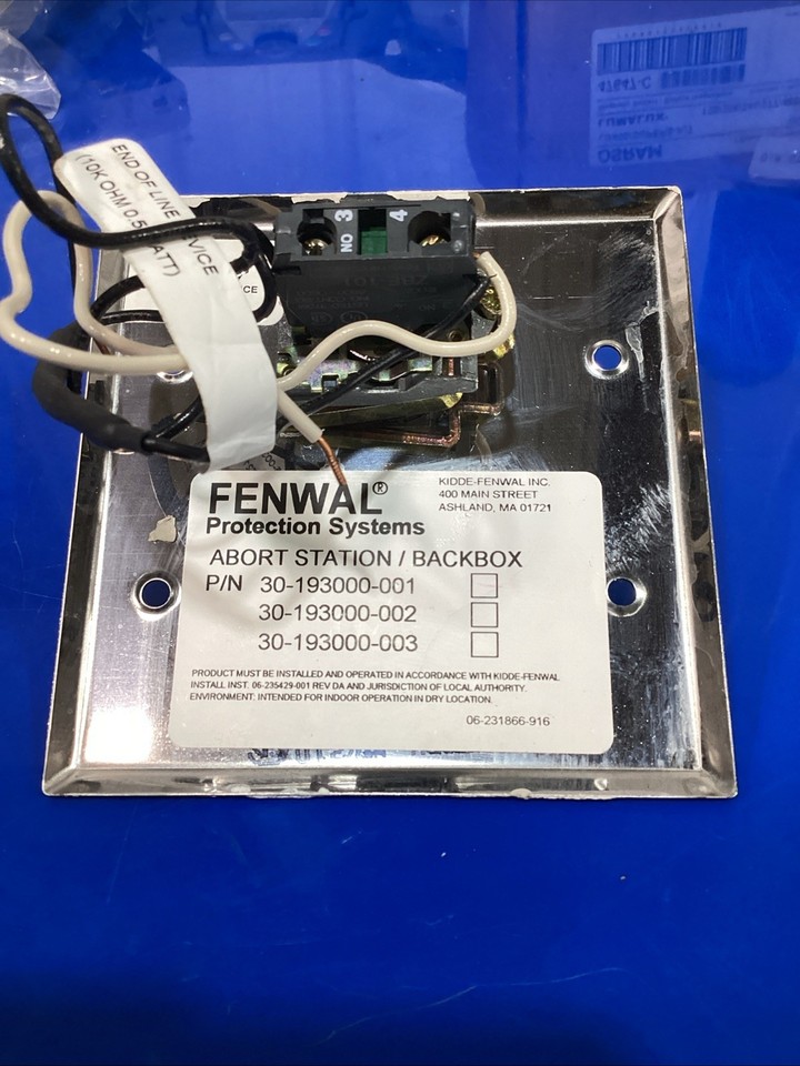 Kidde-Fenwal - Suppression System Abort Station - #30-193000-001 | eBay