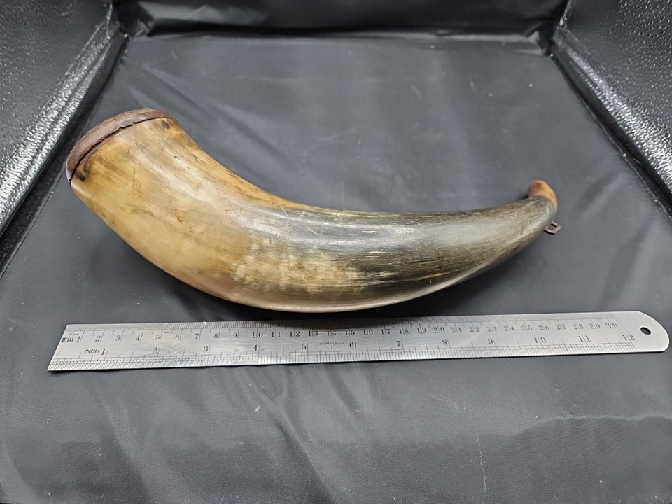 Antique Powder Horn With Applied Tip | eBay