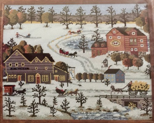 Winter Village Scene Needlepoint Kit from Leisure Arts New in Package ...