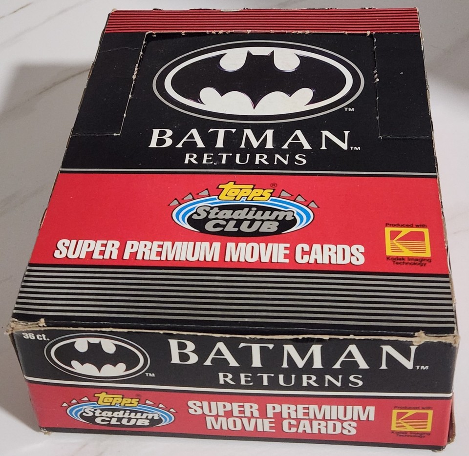 1991 Topps Stadium Club Batman Returns Cards Box 36 Packs New Sealed ...