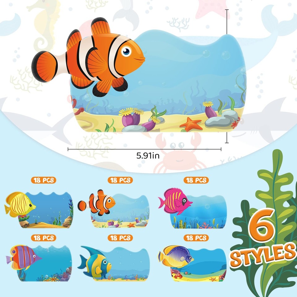 Desk Name Tags Ocean Themed Classroom Decor Locker Nameplates Student ...