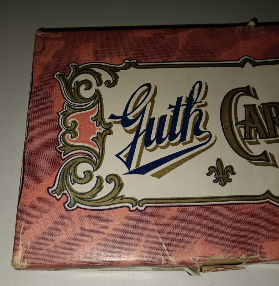 Vtg GUTH CARAMELS Paper Covered Cardboard Candy Box Advertising Display ...
