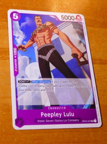 ONE PIECE PILLARS OF STRENGTH ENGLISH CARD GAME CARTE Peepley Lulu OP03 ...