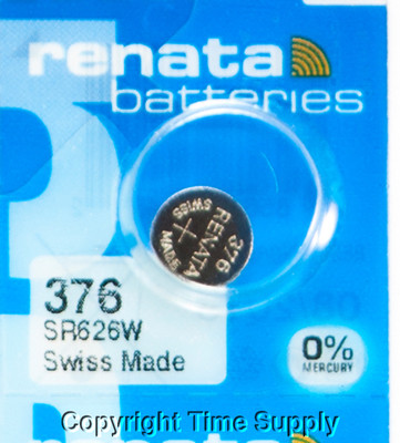 4 pc 376 Renata Watch Batteries SR626W 376 0% MERCURY | eBay