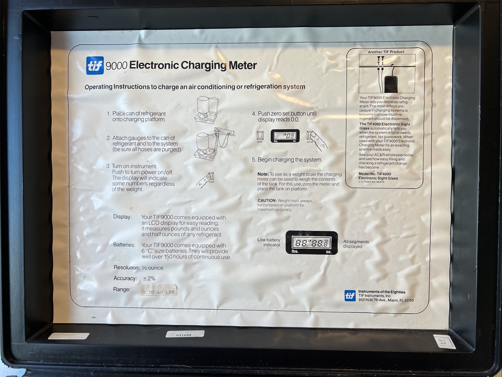 TIF 9000 Electronic Charge Charging Meter A/C Refrigerant Charging | eBay