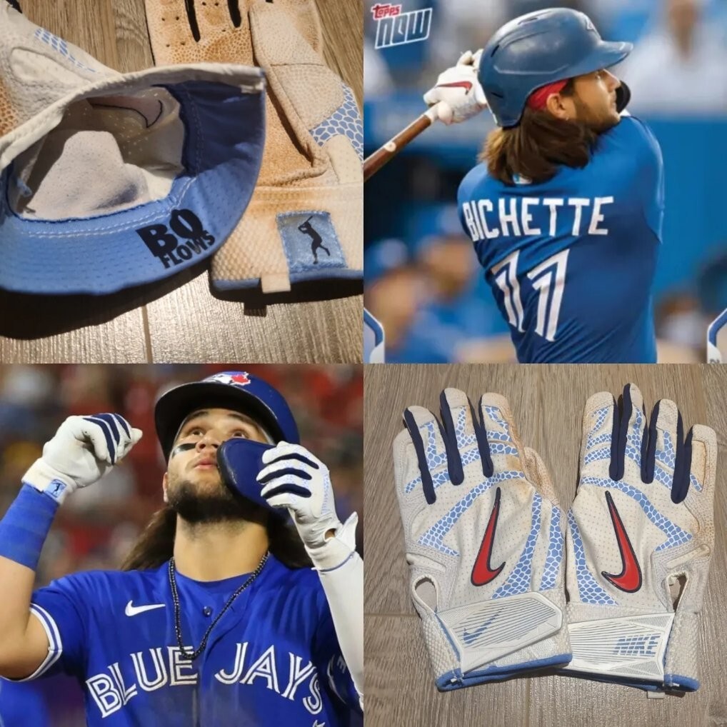 Bo Bichette "Bo Flows" Personalized Game Used Nike Baseball Batting ...