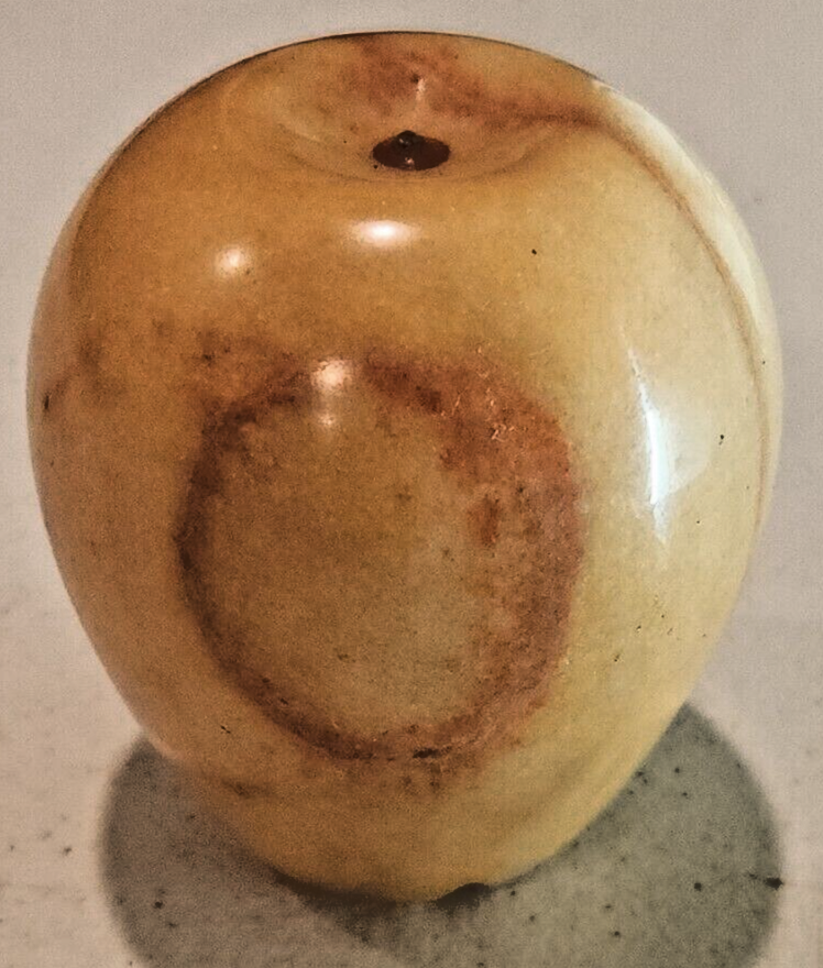 Vintage Heavy Marble Alabaster Pink Apple Paperweight Life Size 3" | eBay