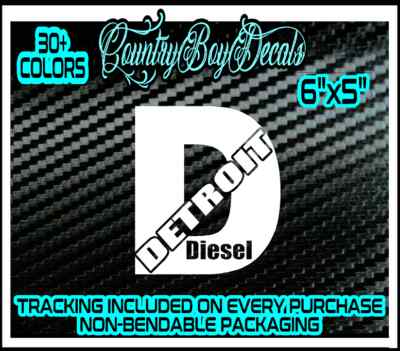 DETROIT DIESEL D Vinyl Decal Sticker TRUCK Turbo Lifted Engine ...
