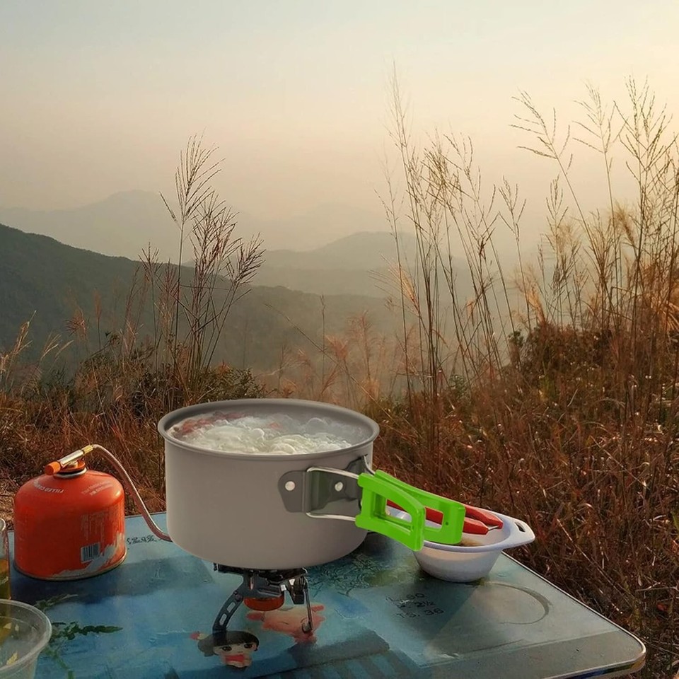 Portable Outdoor Camping Cookware Backpacking Hiking Cooking Pot Pans ...