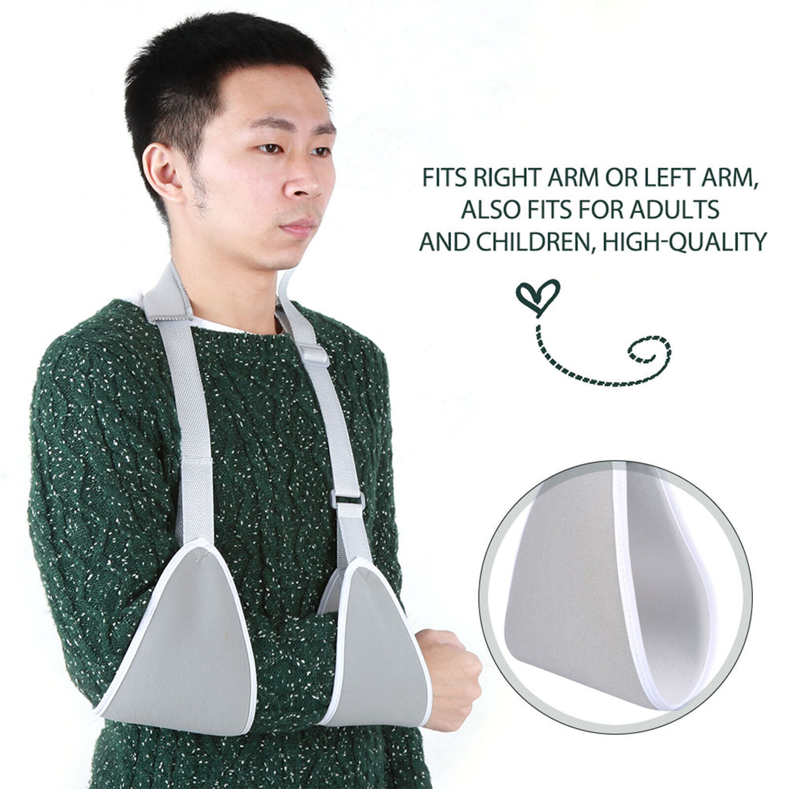 Adjustable Medical Shoulder Arm Sling Swathe Brace Reinforced ...
