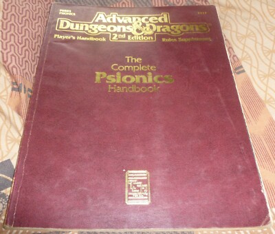 The Complete Psionics Handbook - AD&D 2nd Edition TSR 2117 VG | eBay UK