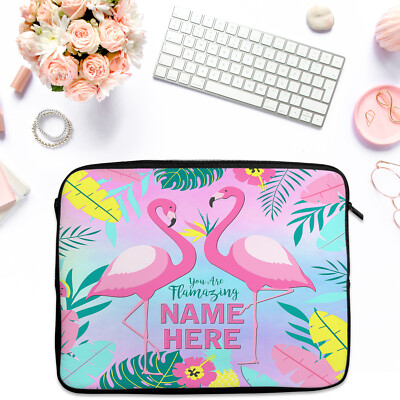 Personalised Flamingo Tablet Sleeve Laptop iPad Case Zip Pouch Bag ...