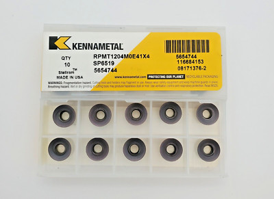 Carbide Turning Milling Inserts Kennametal RPMT 1204 M0E41X4 SP6519 10 ...