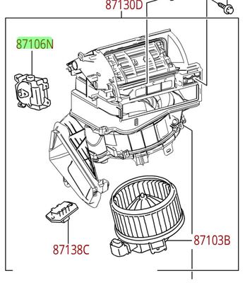Toyota Corolla Rav4 Heating & A/C Damper Servo Assembly | 8710602220 ...