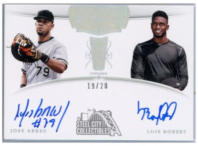 Jose Abreu, Luis Robert 2018 Panini Flawless Dual Autograph Card #FDS ...