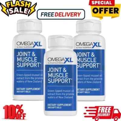 3 Pack Omega XL 300 Capsules -Green Lipped Mussel Omega-3 Joint Relief ...