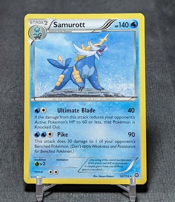 Samurott Regular Rare Water 2016 Steam Siege Pokemon TCG Card 32/114 | eBay