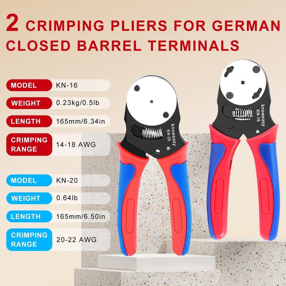Crimp Tool Kit for Deutsch DT Connectors: Close Barrel and Open Barrel ...