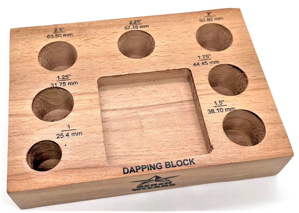 7 Sizes Large Wooden Dapping Block & Punches Set Wood Forming Jewelry ...