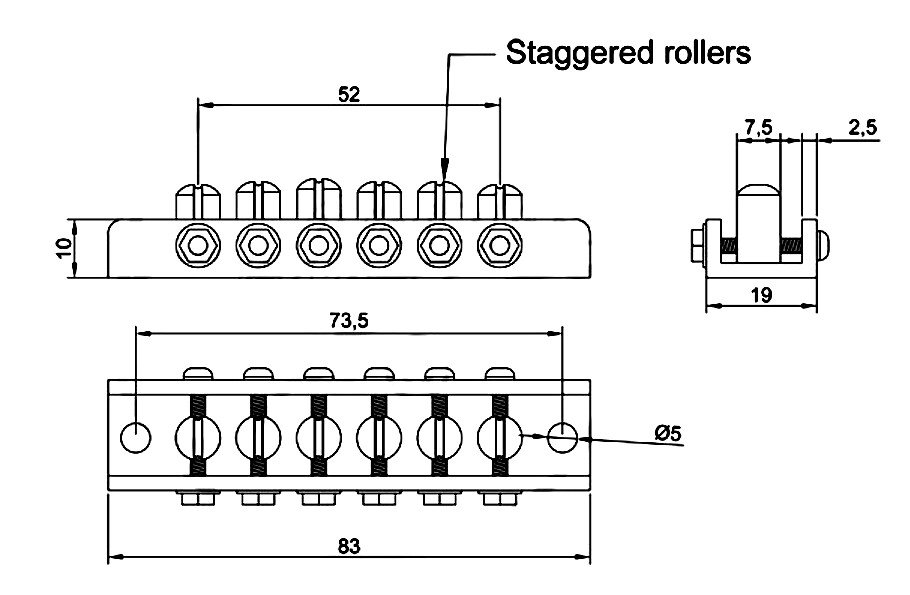 Mosrite Style Roller Bridge on Squier JMJM or Classic Player ...