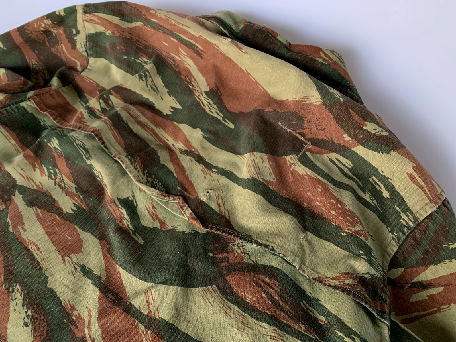 VTG Old French Lizard Camo HBT Jacket Coat Hunting Outdoor Military ...