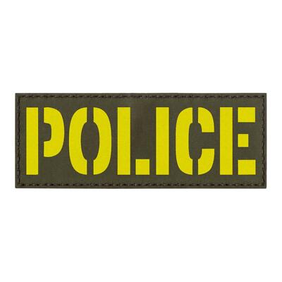 Police 3x8 reflective Hi Viz ranger green MOLLE High Visibility laser cut patch | eBay
