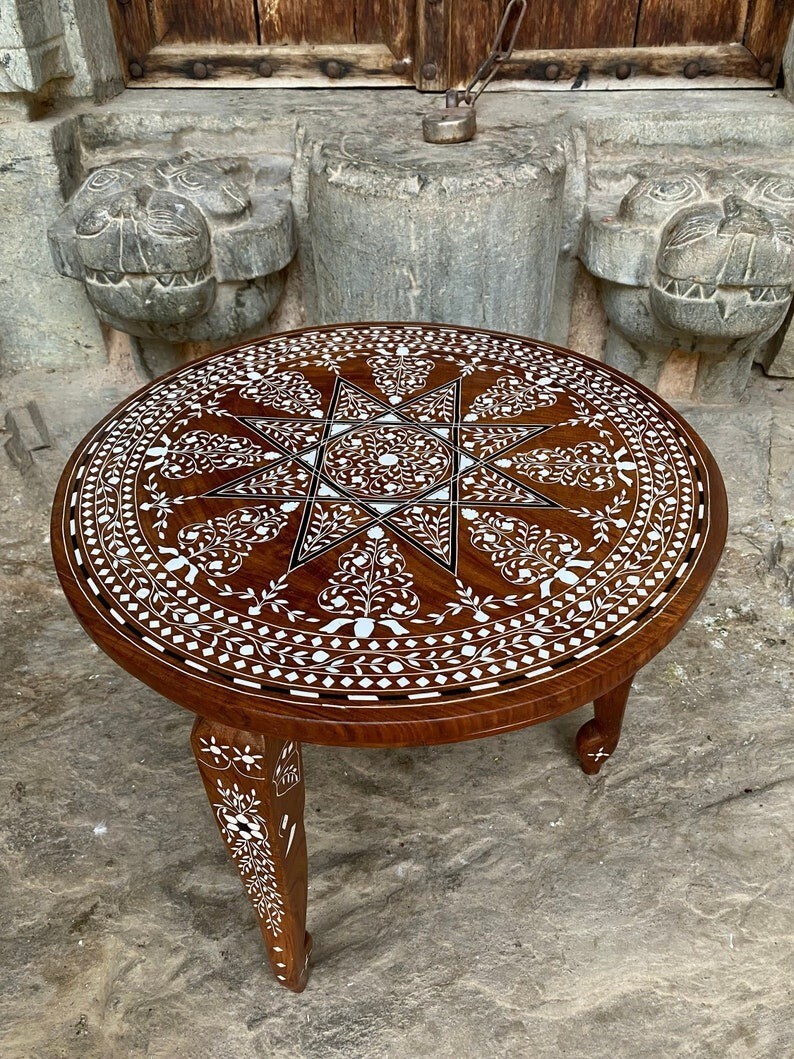 Wood Inlay Designs For Tables Table With Tree Shaped Wooden Inlay