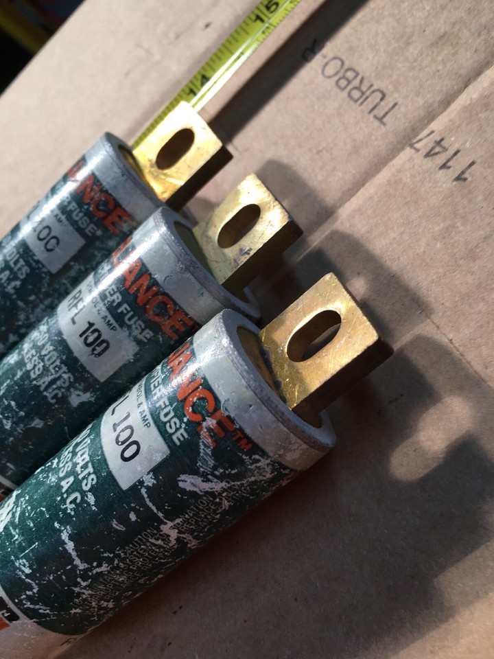 Lot of 3) Reliance RFL100 -- 750V Rectifier Fuse 100 Amp ABB | eBay