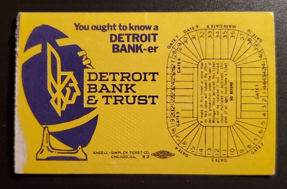 Michigan Wolverines Purdue Football Ticket Stub 11/16 1974 Rob Lytle ...