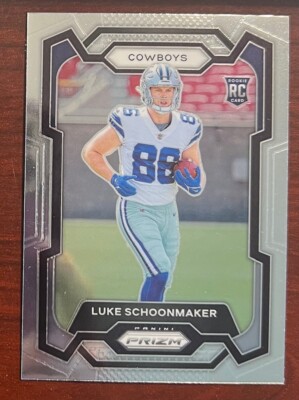 Luke Schoonmaker Rookie Card RC 2023 Panini Prizm #325 Dallas Cowboys ...