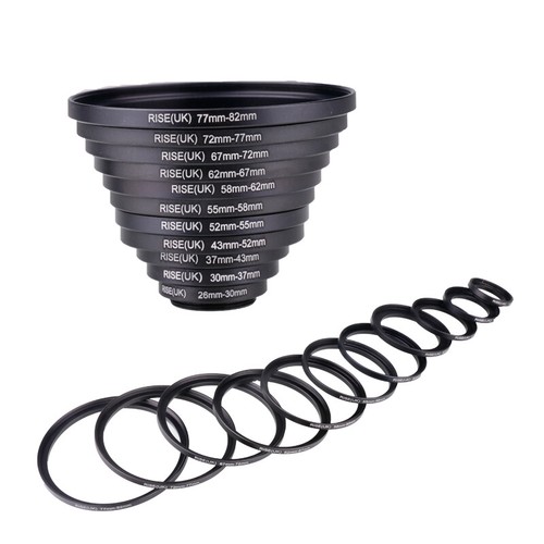 26~82mm Step Up Ring Filter Adapter Set for Camer Nikon Sony Camera ...